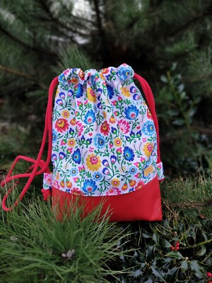 Drawstring Backpack Handmade Polish Folk Lowicz | eBay UK