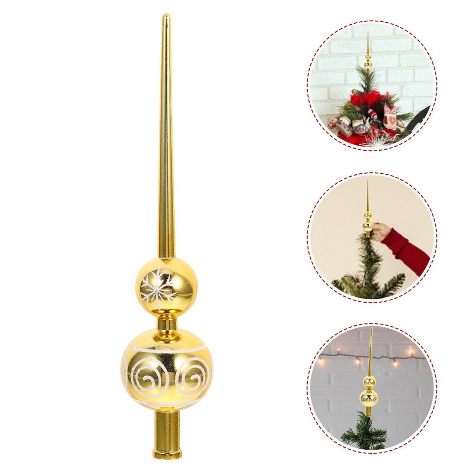 Sphere Christmas Tree Decorations Plastic Topper Globe Ornaments | eBay ...