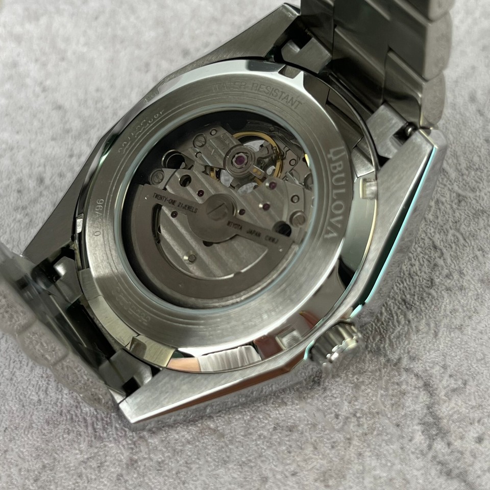 Bulova Surveyor 96A270 Automatic 42mm Black Dial Men's Stainless Steel ...