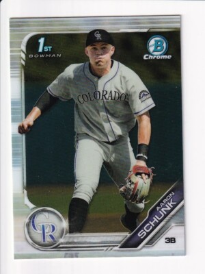 2019 Bowman Draft Aaron Schunk 1st Chrome Colorado Rockies #BDC-129 | eBay