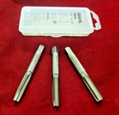 M8 x 1.0 Tap Set Irwin 2733 3PC Carbon Steel Taper Plug Bottom USA ...