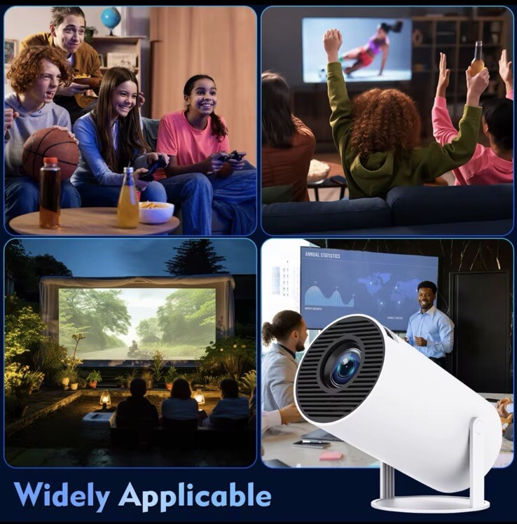 4K Mini Projector TV 11.0 Smart Portable Projector 5.0 Bluetooth 10000 ...