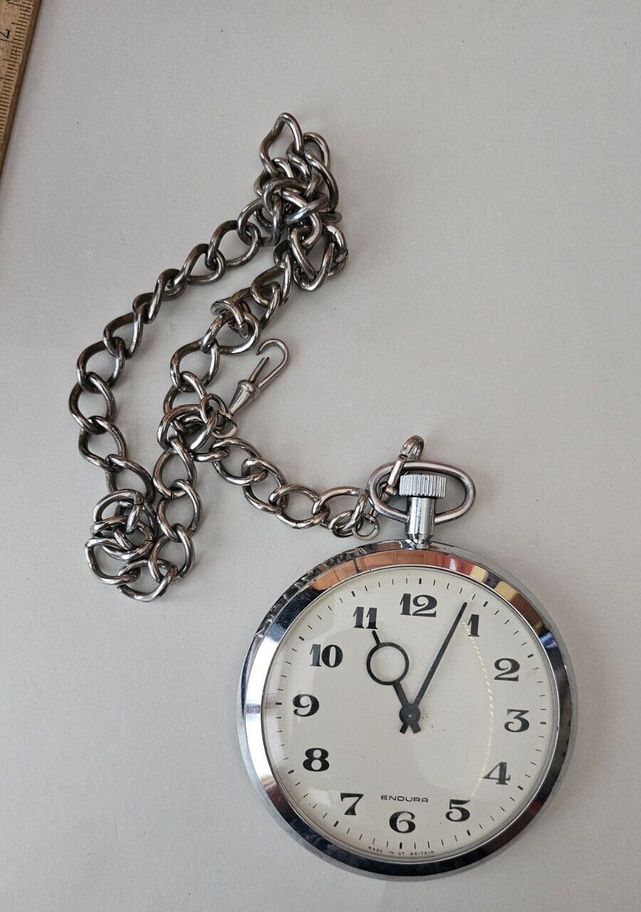 Vintage Swiss Made Endura Large pocket watch Great B… - Gem