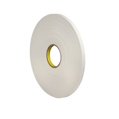 3M Double Coated Polyethylene Foam Tape 4462, White, 1/2 in x 72 yd ...