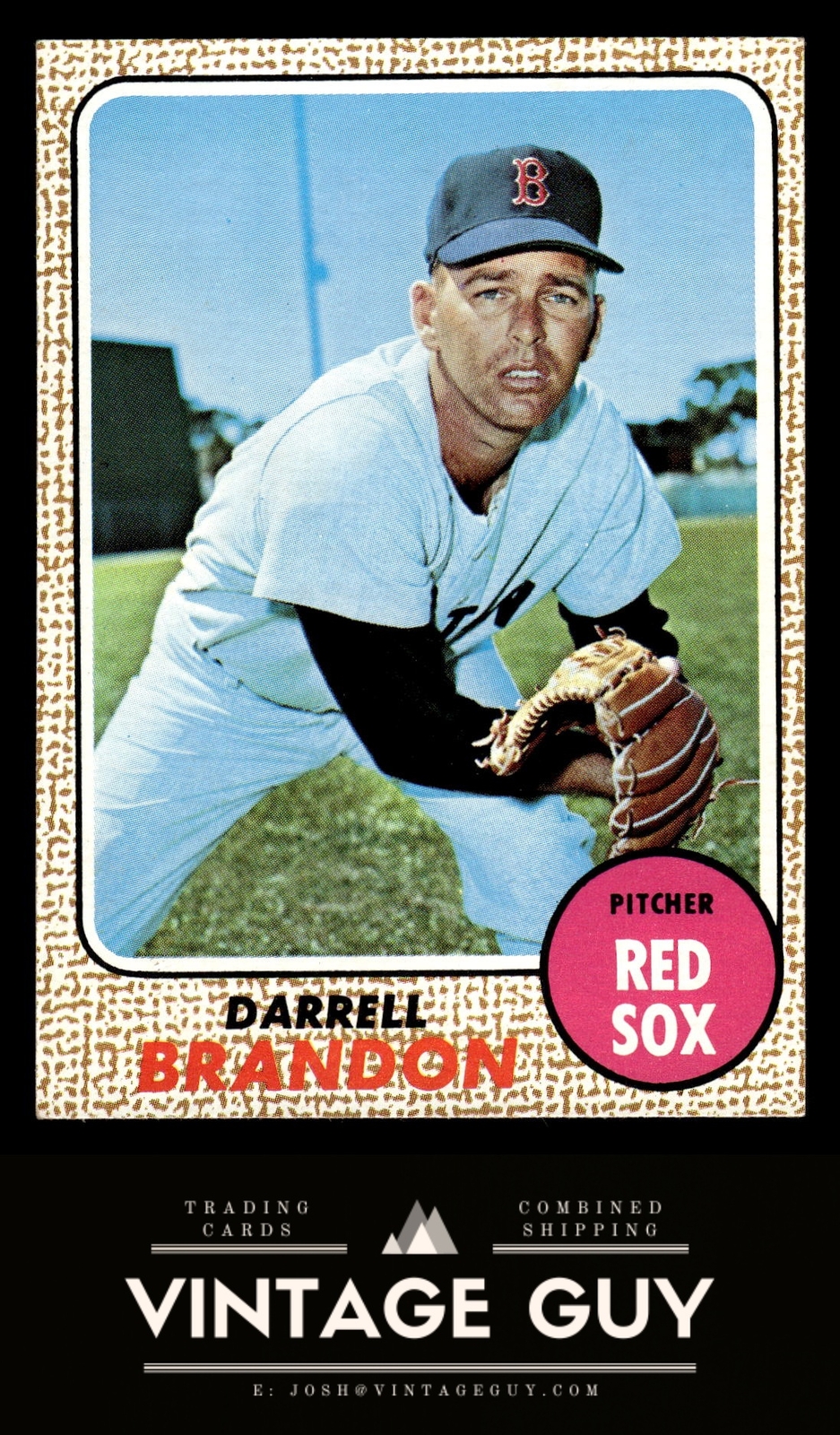 1968 Topps #26 Darrell Brandon Vintage Boston Red Sox Baseball Card | eBay