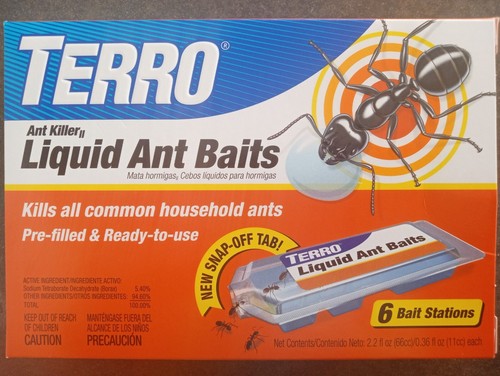 TERRO Liquid Ant Killer Bait Outdoor Indoor Tray Traps Ready To Use ...