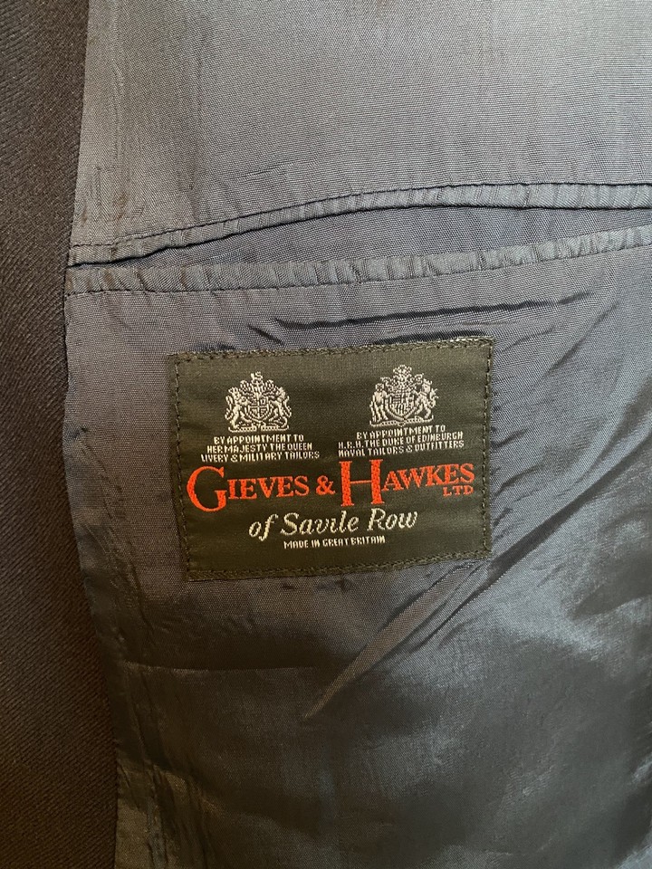 Gieves & Hawkes of Savile Row Double Breasted Navy Jacket with Brass ...
