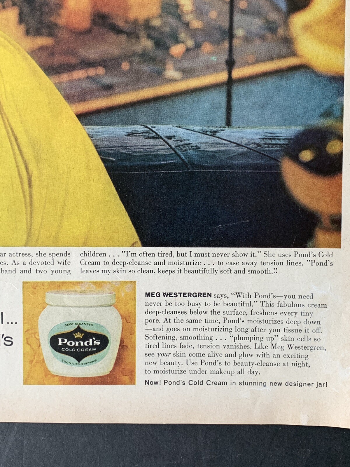 1960 Pond’s Cold Cream Vintage Print Ad Artwork Advertisement Magazine ...