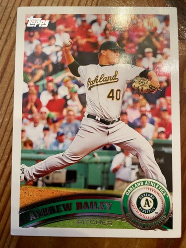 2011 TOPPS Baseball Trading Card: ANDREW BAILEY #280 ~ Oakland ...