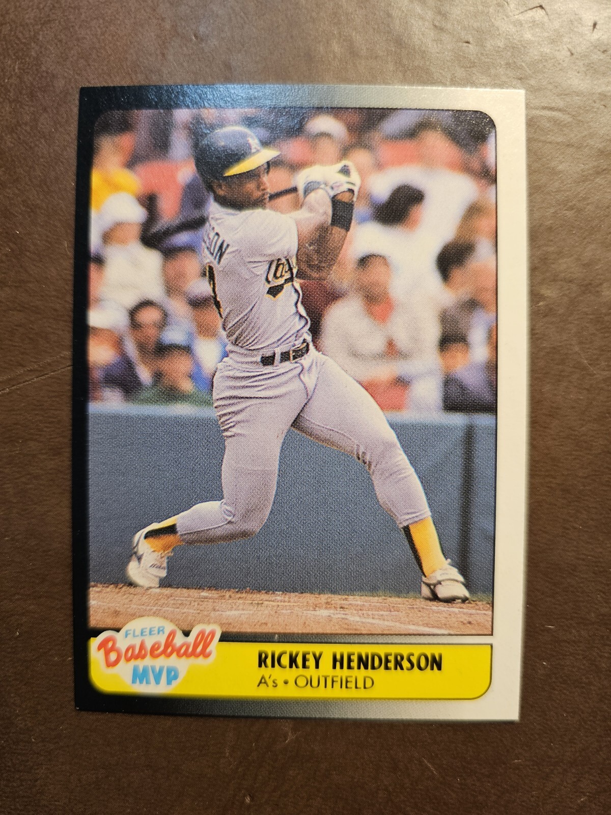 1990 Fleer Baseball MVP #17 Rickey Henderson Oakland Athletics Legend ...