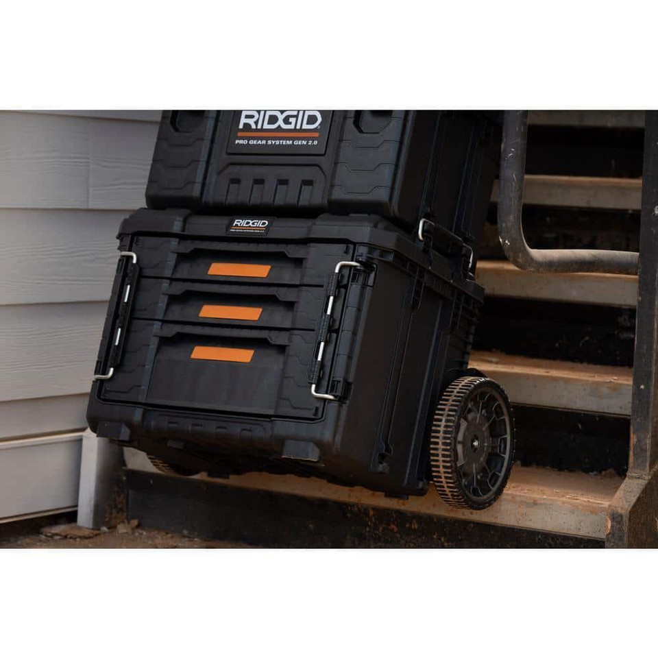 RIDGID Modular Tool Box Storage 2.0 Pro Gear System 22" XL 3-Drawer ...