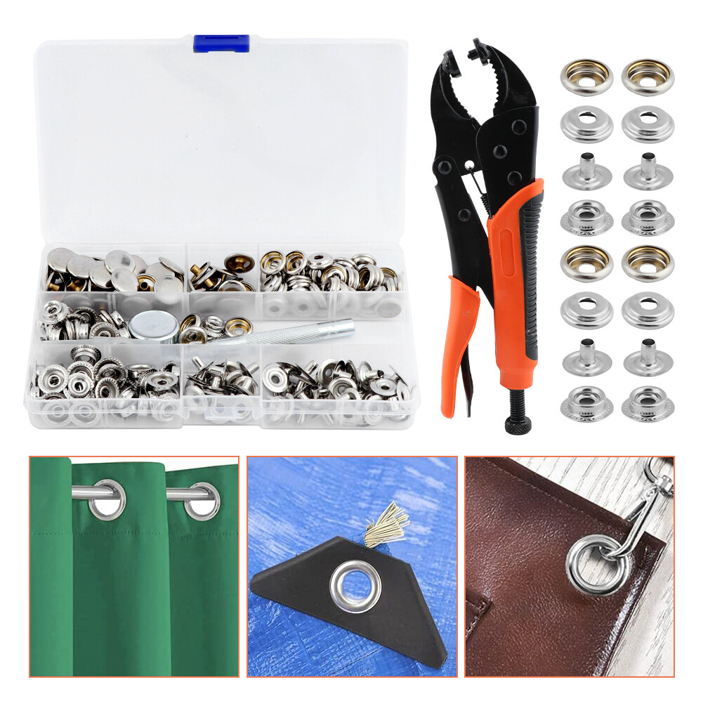 55pcs With Plier Grommet Tool Kit Tent Fabric DIY Manual Heavy Duty ...