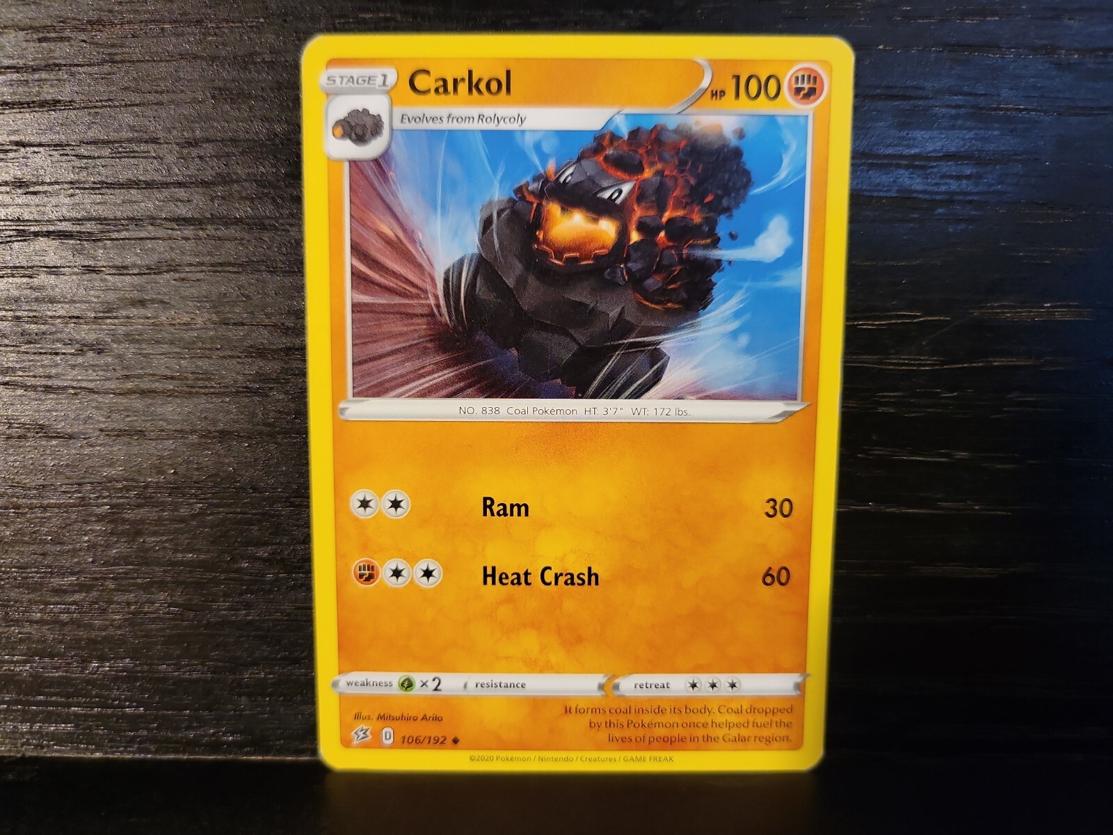 Pokémon TCG Carkol Rebel Clash 106/192 Regular Uncommon for sale online ...