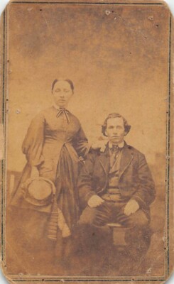 Antique CDV Young Couple 1870s Portrait Photo Ft Scott Kansas Suit ...