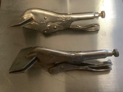 2 Vintage Vise Grip # 8R Sheet Metal Locking Clamp Pliers (Hand Break ...