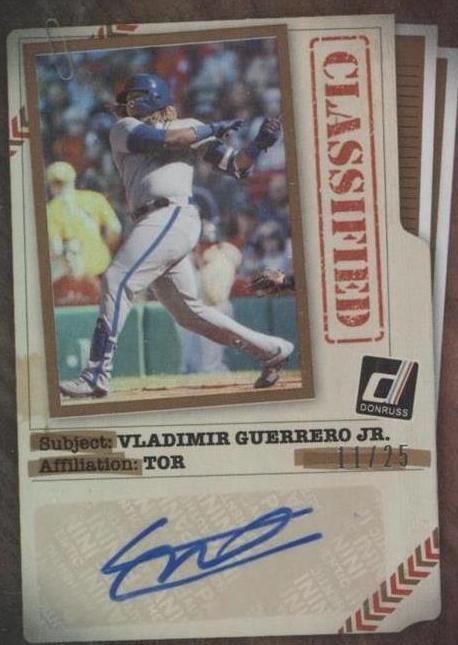 2020 Panini Donruss - Classified Signatures Vladimir Guerrero Jr. #CLS ...