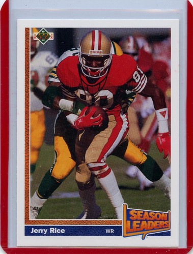 Jerry Rice, "San Francisco 49ers", 1991 Upper Deck Football Card #402 ...