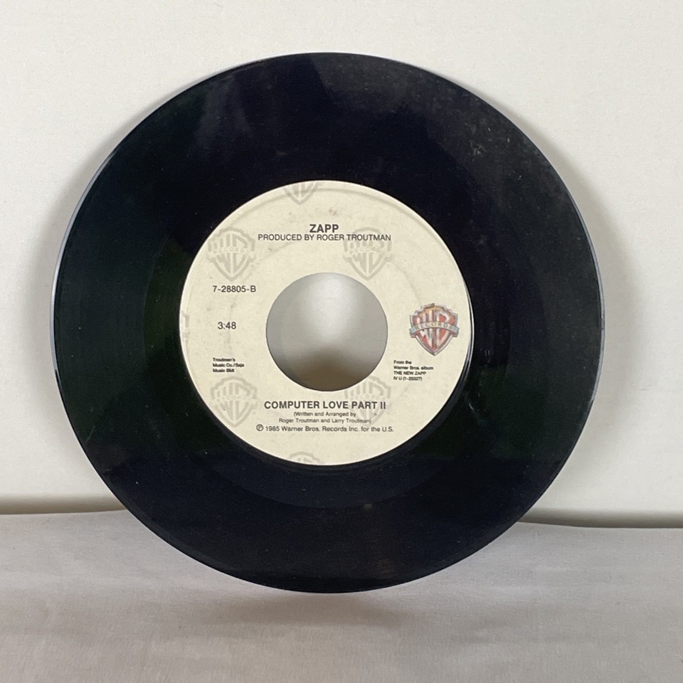 Zapp - Computer Love Part I / Computer Love Part Ii Soul 45 On WB ...
