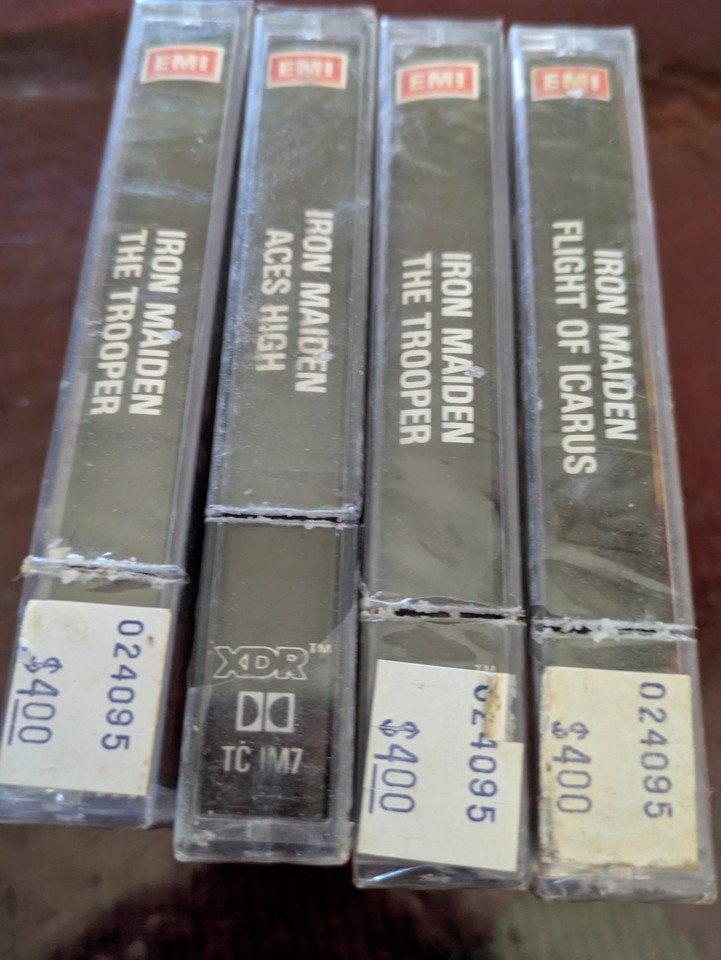 4 Iron Maiden cassette Singles Unopened Cut Case Made In England | eBay