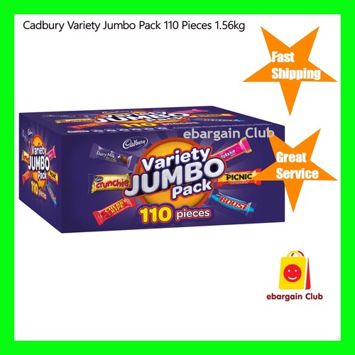 Cadbury Variety Jumbo Pack 110 Pieces 1.56kg - Crunchie, Boost, Turkish ...