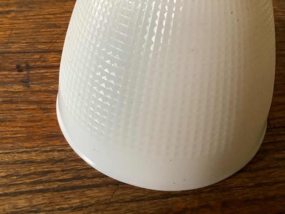 Vintage torchiere milk waffle glass light shade Corning 6” lamp shade ...