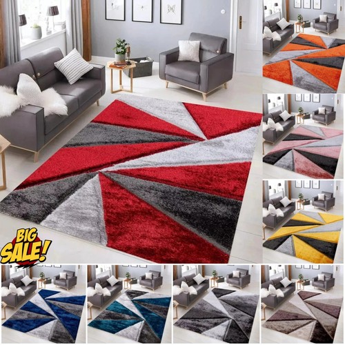 Extra Large Thick Shaggy Rug Soft Living Room Bedroom Carpet Hallway ...