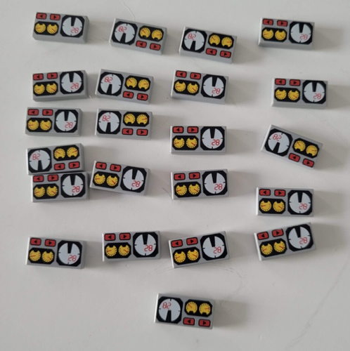 LEGO SET OF 22 2x1 TILE WHITE GAUGES Part #3069bpx19 BRICK PANELS | eBay