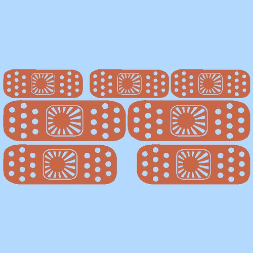 BAND AID DECAL STICKER X 7 RALLY DRIFT JDM EDM MOTORSPORT DECALS ...