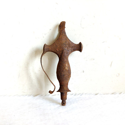19c Vintage Original Old Handcrafted Iron Sword Hilt Handle Decorative ...