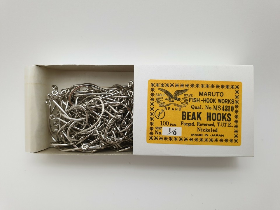 1pk Maruto TUTE MS4310 Nickel 100pcs Beak Fish Hooks Choose Size | eBay