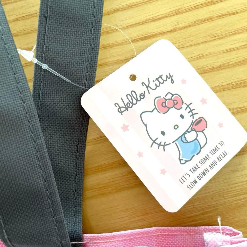 Hello Kitty A4 Tote Bag Pink Character Illustration | eBay