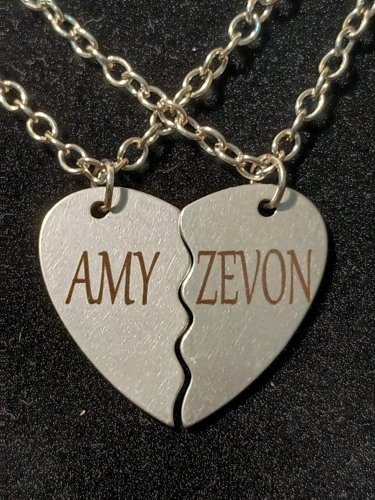 Split Heart Pendant Necklace – Stainless Steel Matching Couple ...