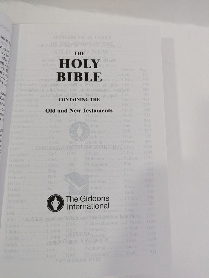 The Gideons Holy Bible Hardcover New King James Version Gift-Ready | eBay