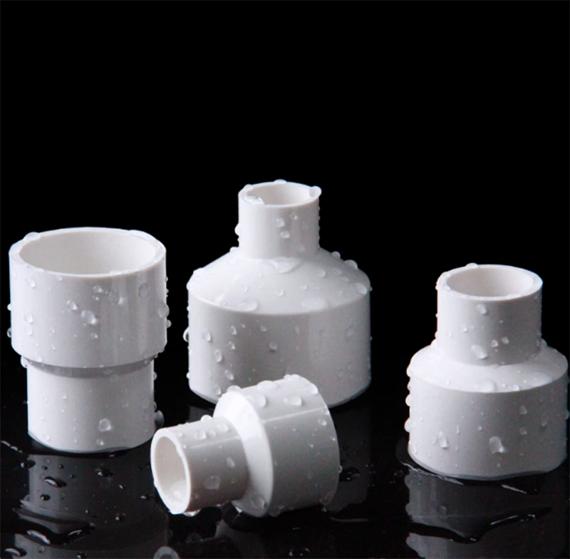 White PVC Pipe Adhesive Fittings Sleeves Bend Elbow Tee Reducer Caps ...
