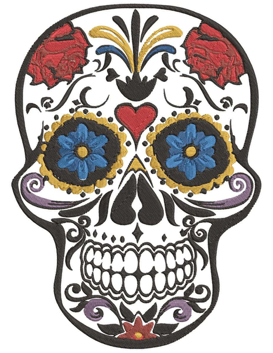 Sugar Skull Embroidery Designs