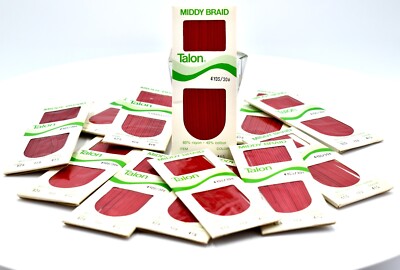 Middy Braid Red Trim(12x)Color #415, 5yds. 60%Rayon/40%Cotton,Colorfast ...