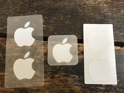 Authentic Apple White Logo Sticker Decal (x5) NEW iPhone iPod iPad Mac ...
