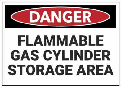 Flammable Gas Cylinder Storage Safety Sign Sticker Decal | eBay