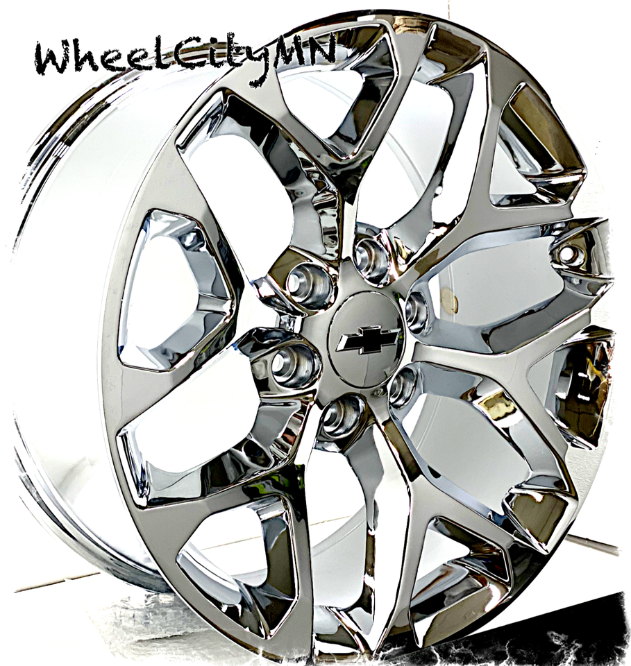 20 inch chrome Snowflake OE replica 2020 Chevy Silverado 1500 wheels ...