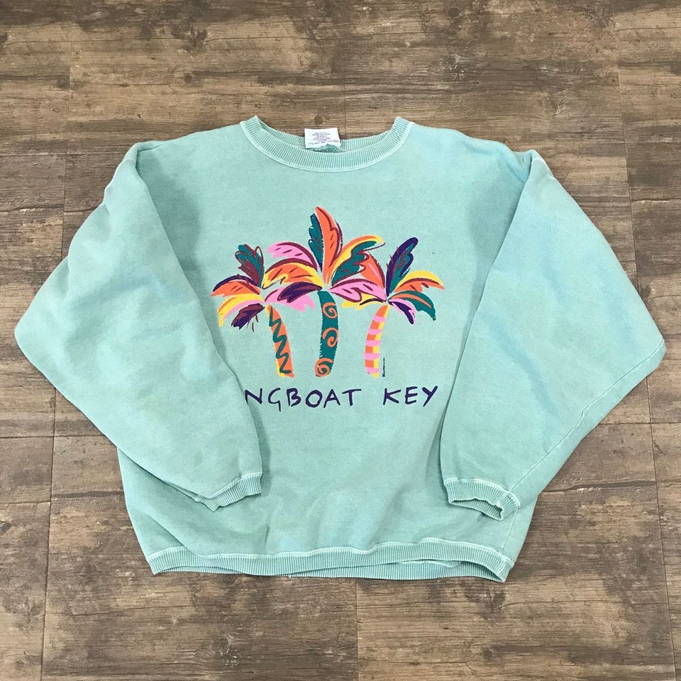 Vintage Longboat Key Sweatshirt I Can Too Size Medium Palm Trees USA ...