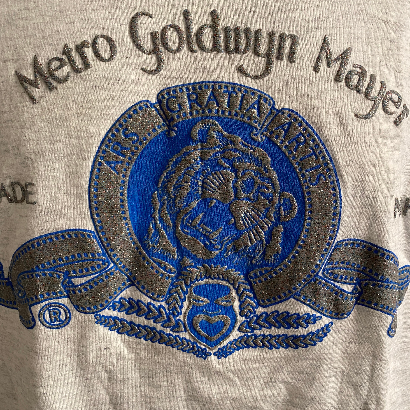 Vintage Adult Metro Goldwyn Mayer MGM Studio Movie Lion Gray T Shirt ...