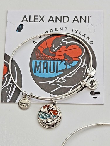 Alex and Ani Aloha Maui Hawaii Exclusive Silver Bangle Bracelet Set/Lot ...