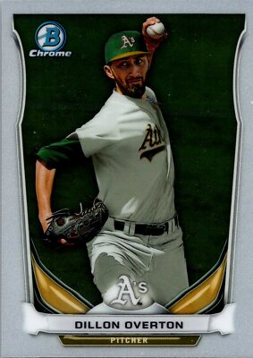 2014 Bowman Chrome #BCP26 Dillon Overton Prospects Blue Refractors VG ...