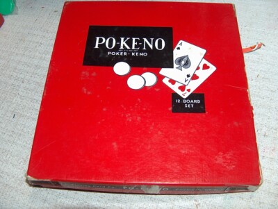 Vintage PO-KE-NO POKENO Poker Keno Board Card Game Complete 12 Board ...