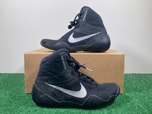 Sz 5.5 Men/7 Women - Nike Tawa Flyknit Wrestling Boxing Black White ...