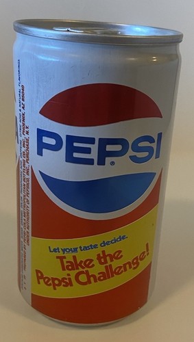 12oz. PEPSI SODA CAN (TAKE THE PEPSI CHALLENGE ) EMPTY TOP OPENED | eBay