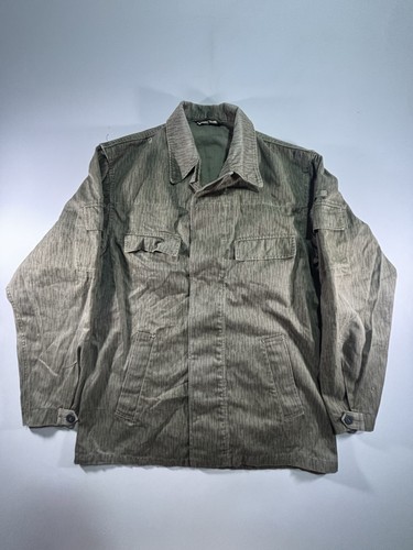 East German NVA Rain Camo Jacket DDR Strichtarn G48 w/ Harness Tabs | eBay
