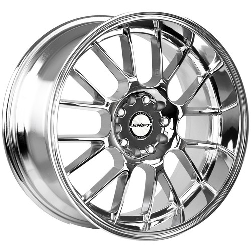 Shift H28 Crank 18x8.5 5x100/5x4.5" +30mm Chrome Wheel Rim 18" Inch ...
