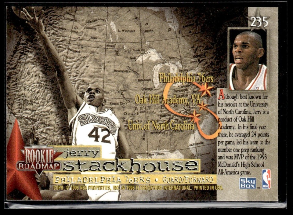 1996-97 SkyBox Premium Jerry Stackhouse Dallas Mavericks #235 | eBay