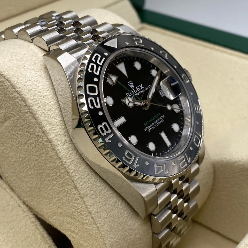 Rolex GMT-Master II Jubilee Steel Black Gray Bezel Automatic Watch ...
